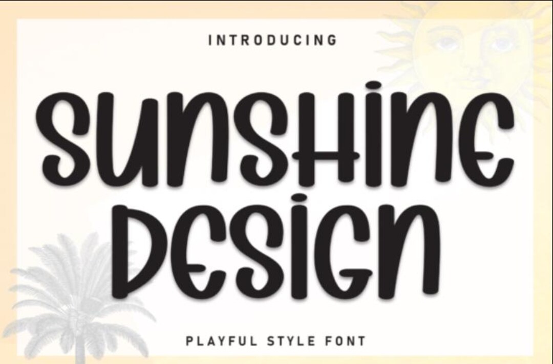 Sun Font - Etsy