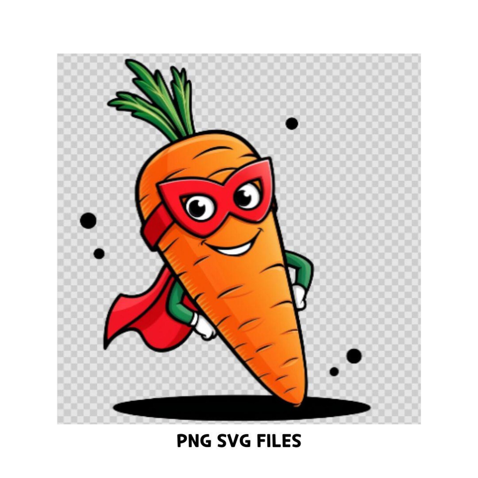 Carrot Superhero Vector Art Mascot Cartoon - 8 Fun Character ...