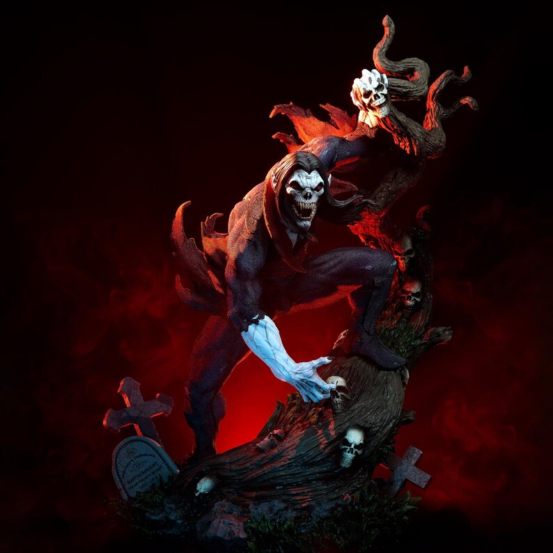 Morbius Fanart STL Statue | Gothic Diorama 3D Print File (1/6 Scale ...