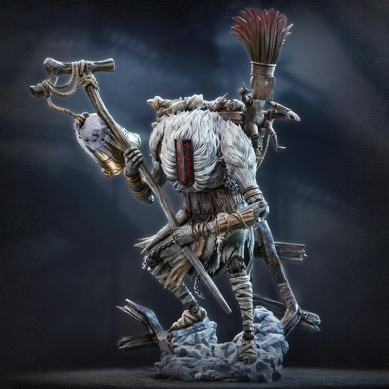 Tribal Wanderer Statue STL | Monoco Expedition Fanart, 1/6 Scale ...