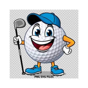 Chibi Golf Cartoon Vector Art Cartoon Mascot - 8 Playful Character ...