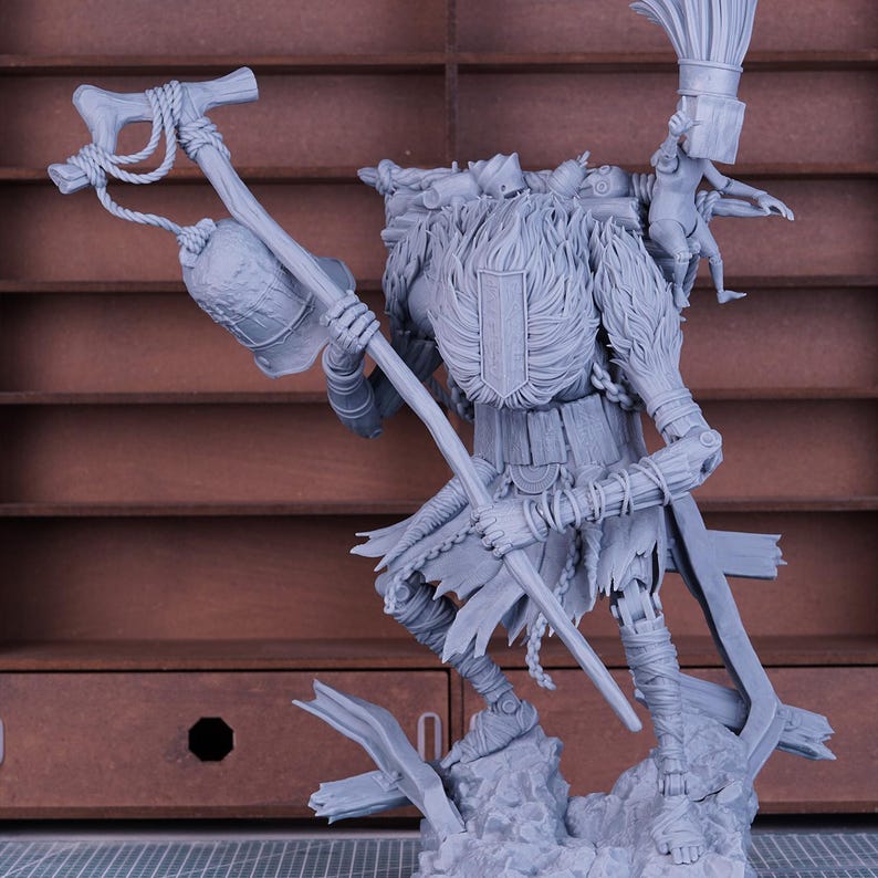 Tribal Wanderer Statue STL | Monoco Expedition Fanart, 1/6 Scale ...