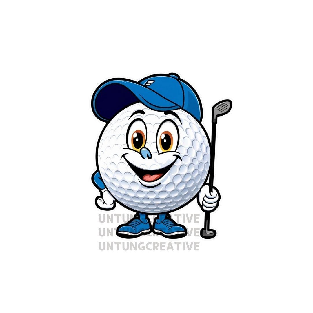 Chibi Golf Cartoon Vector Art Cartoon Mascot - 8 Playful Character ...