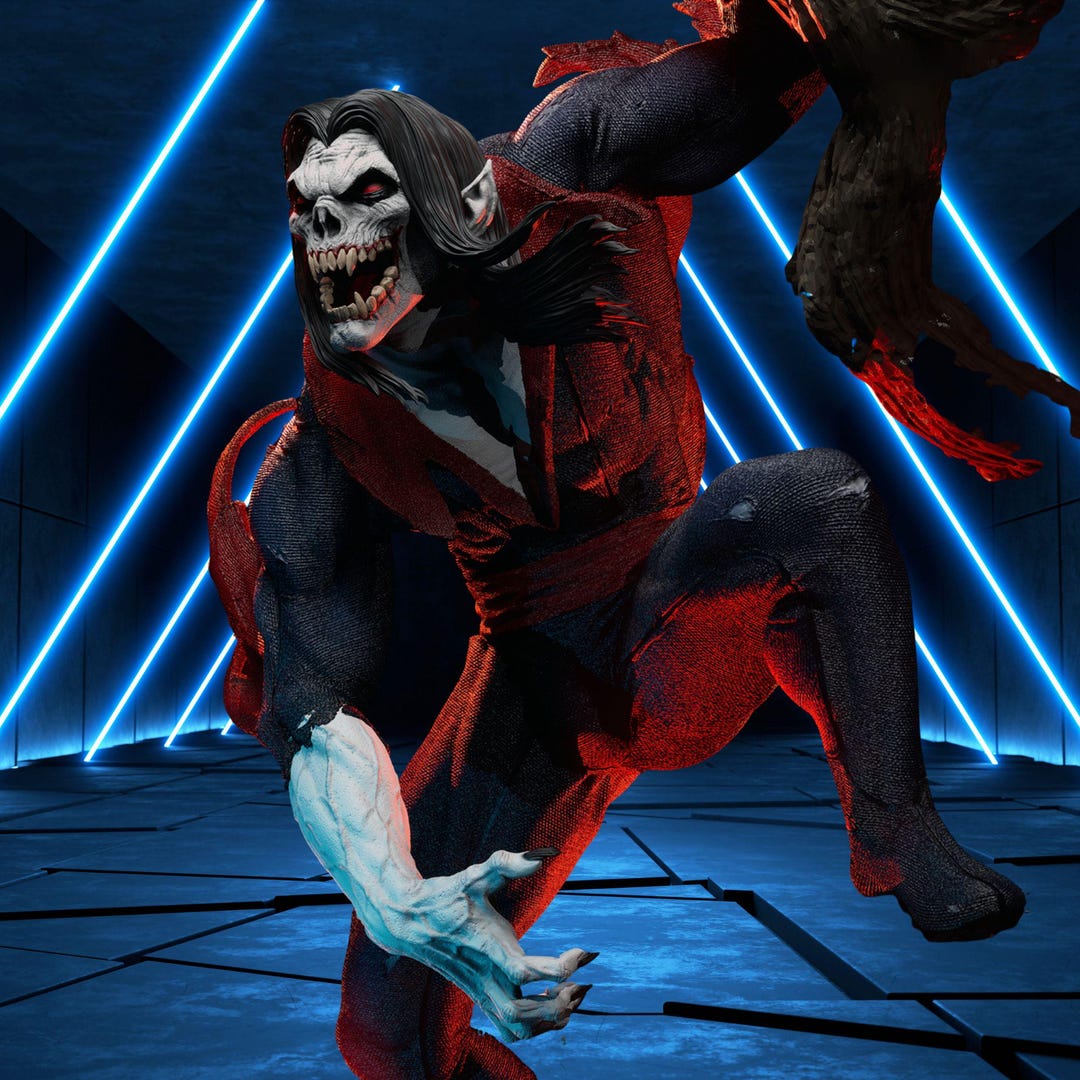Morbius Fanart STL Statue | Gothic Diorama 3D Print File (1/6 Scale) - Etsy