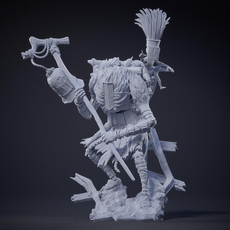 Tribal Wanderer Statue STL | Monoco Expedition Fanart, 1/6 Scale ...