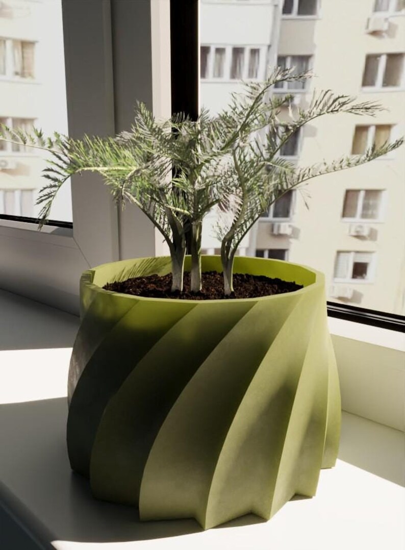 Modern Swirl Planter Pot STL - 3D Print File (digital Download) - Etsy