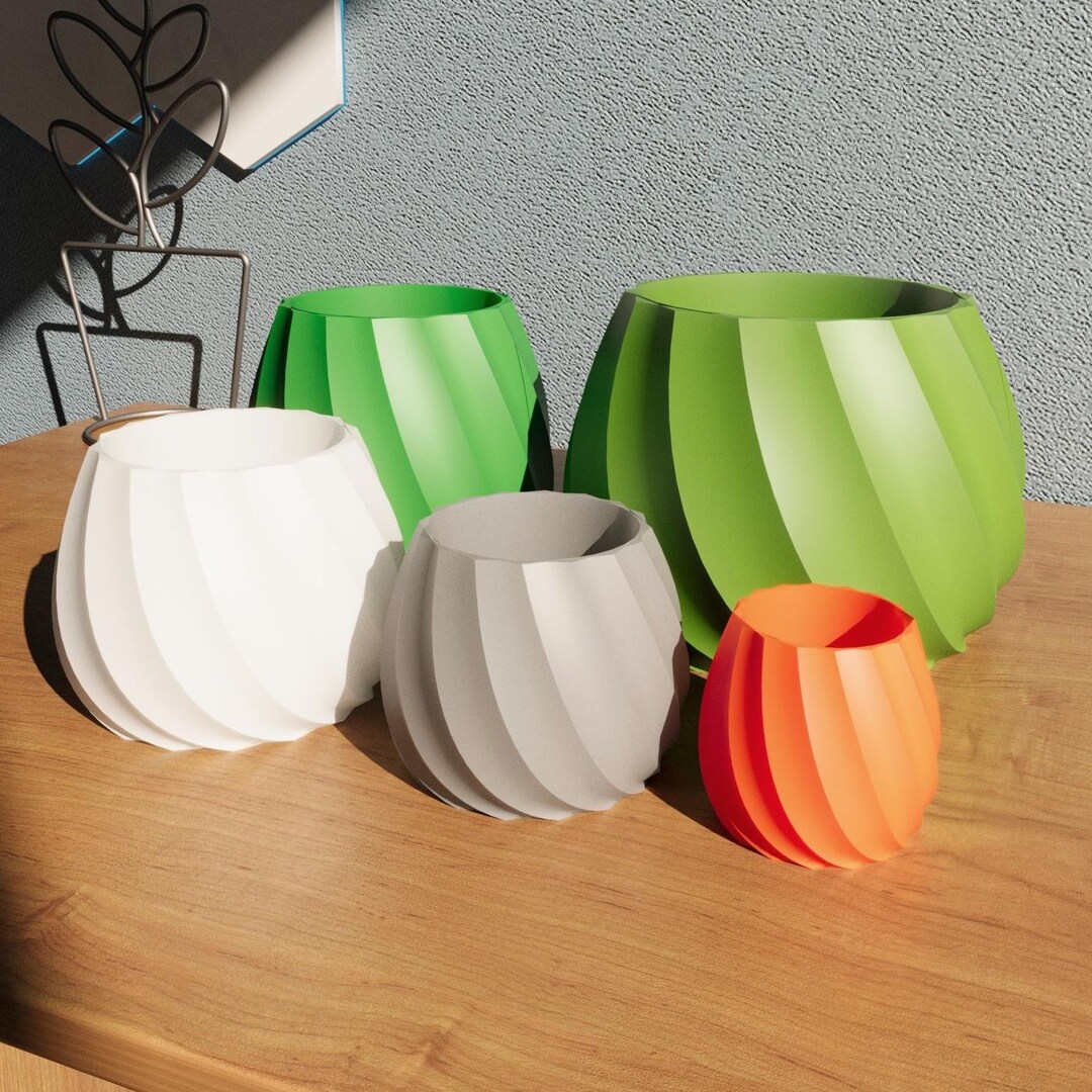 3D Print Planter Pot Pack STL File: Modern Home Decor (digital Download ...