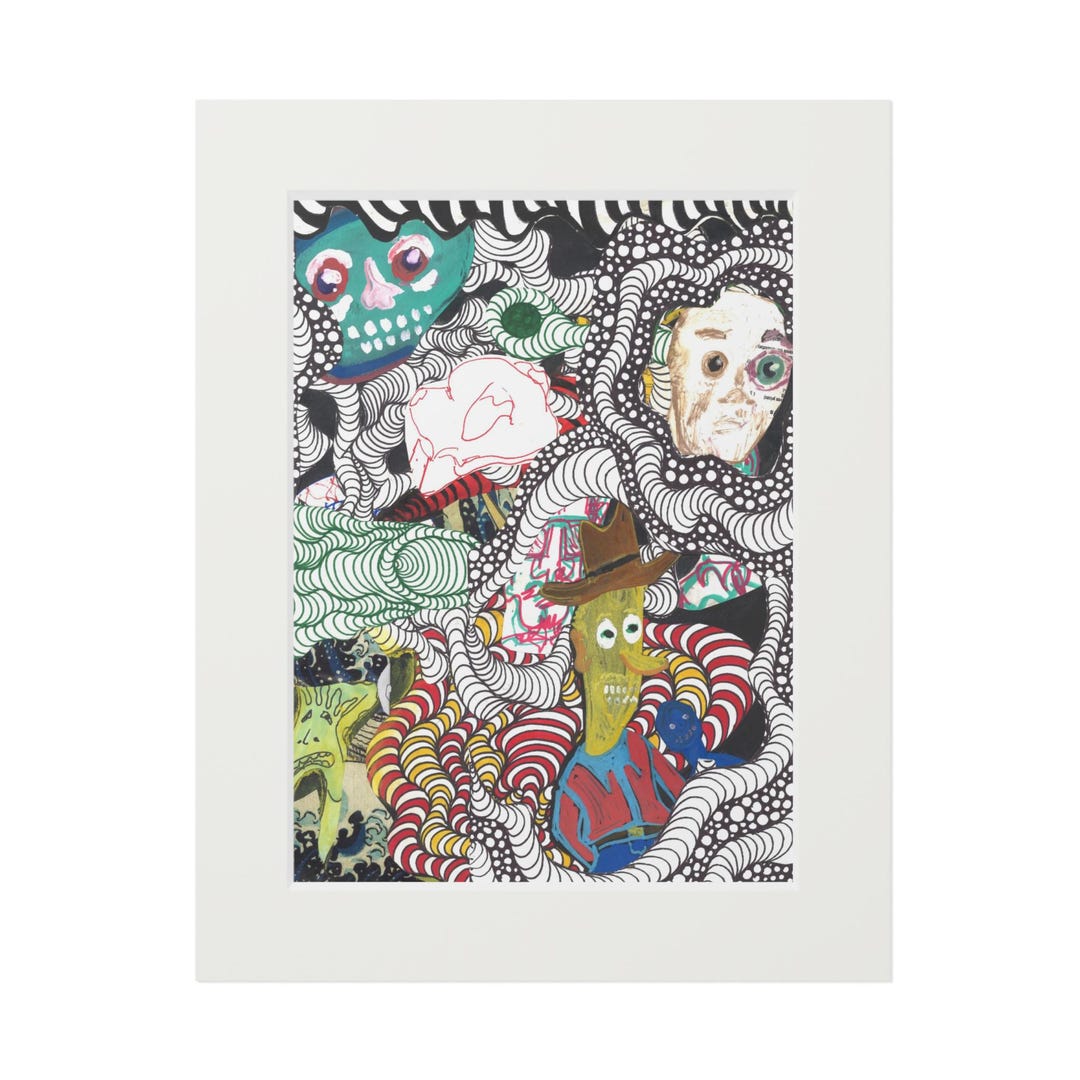 OG Design. Chaotic Collage, Colorful Wall Decor for Art Lovers, Unique ...