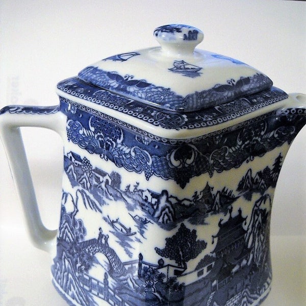 Blue Willow Teapot - Etsy