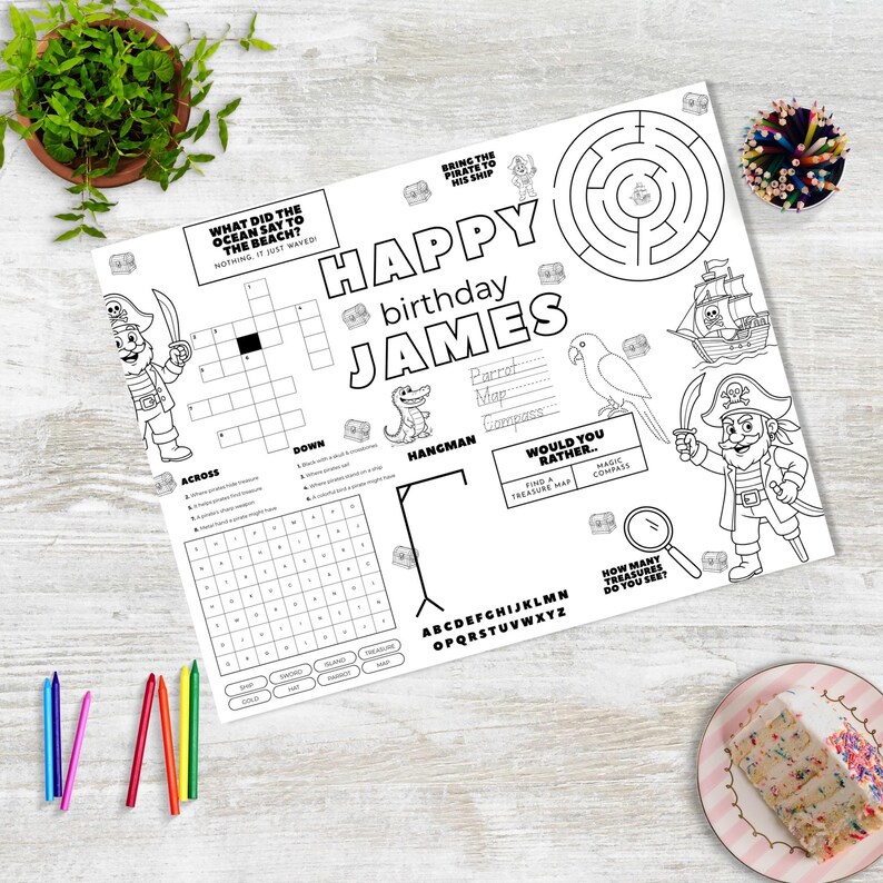 Pirate Party Activity, Fun Printable Games for Kids, Treasure Hunt ...