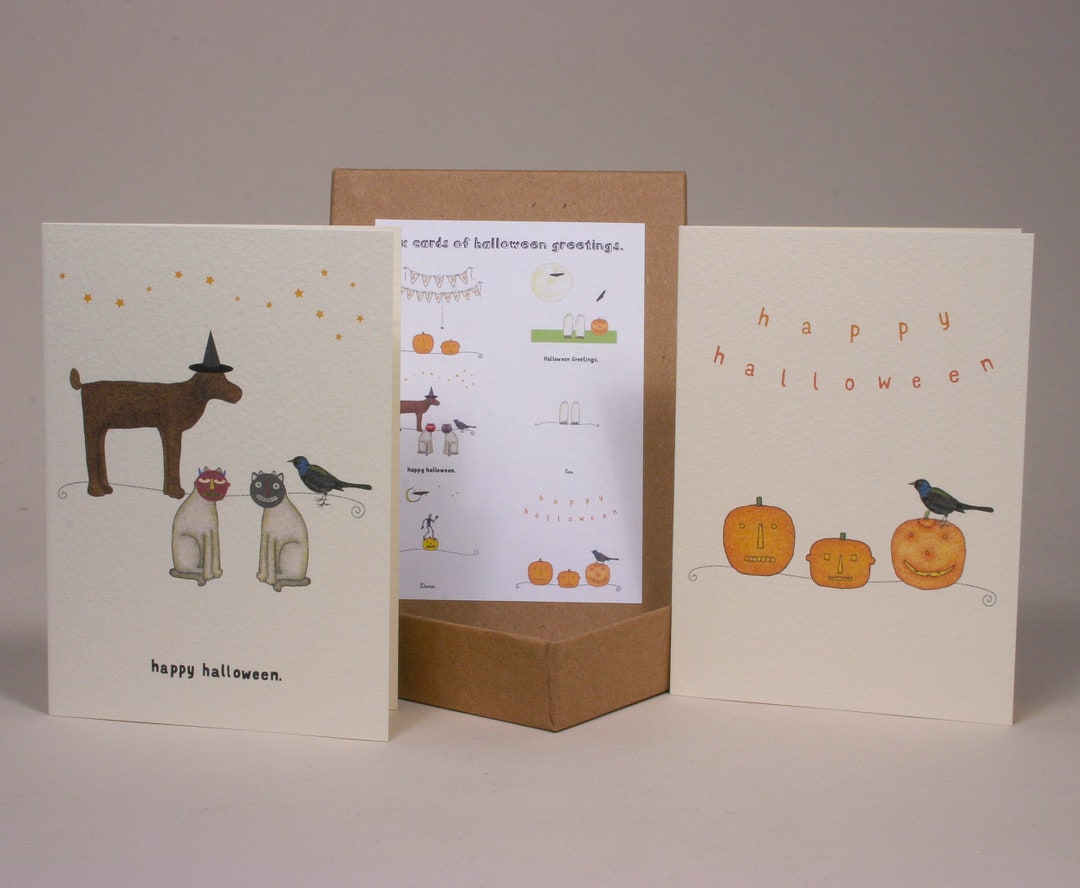 Halloween Cards Boxed Set. - Etsy