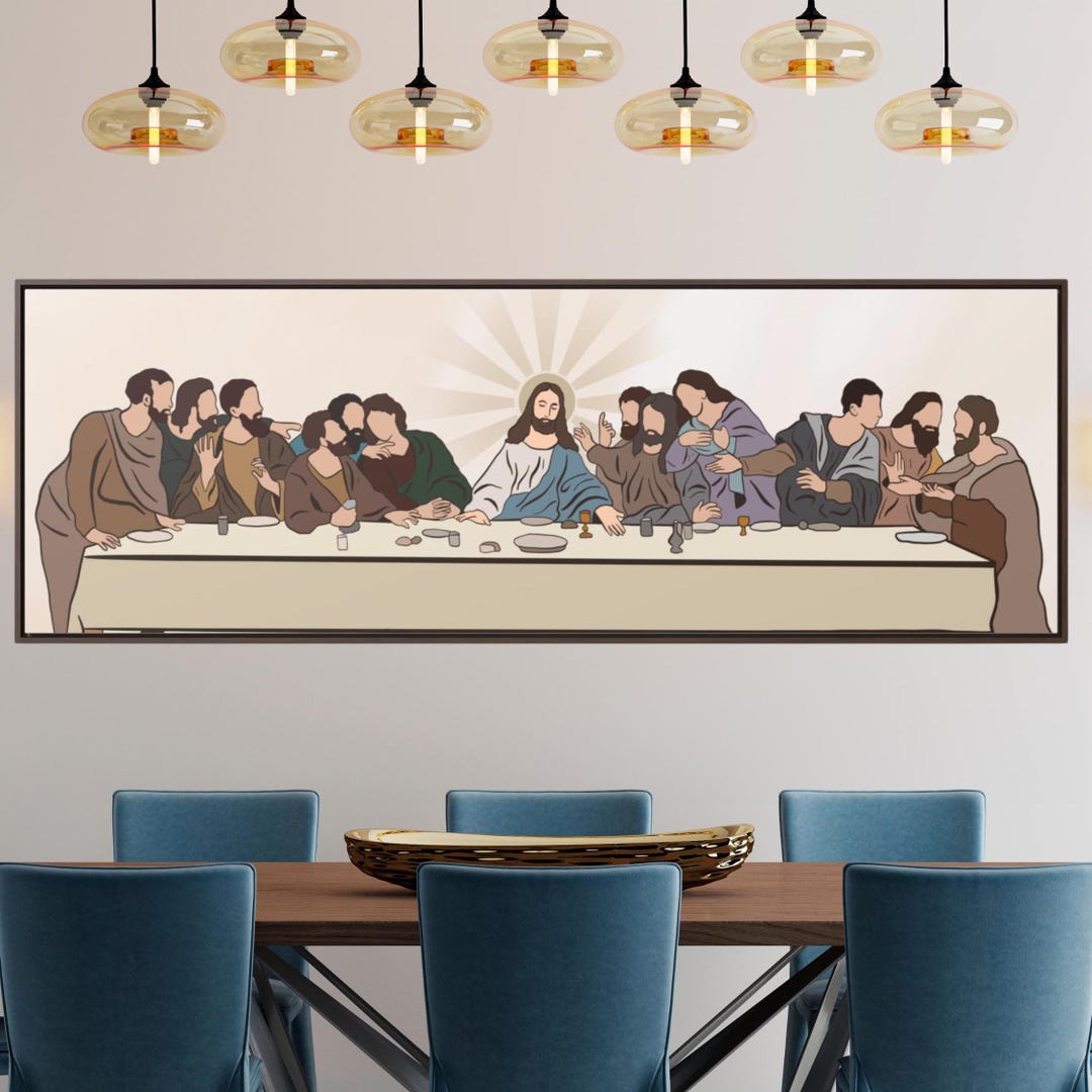 The Last Supper Wall Art, Religious Canvas, Christianity Decor, Jesus ...