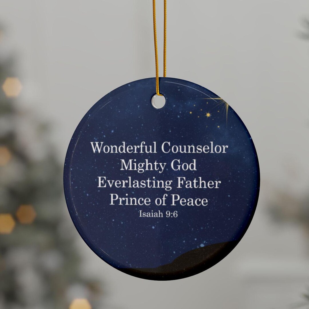 Nativity Christmas Ornament Jesus Religious Ceramic Holiday Ornaments ...