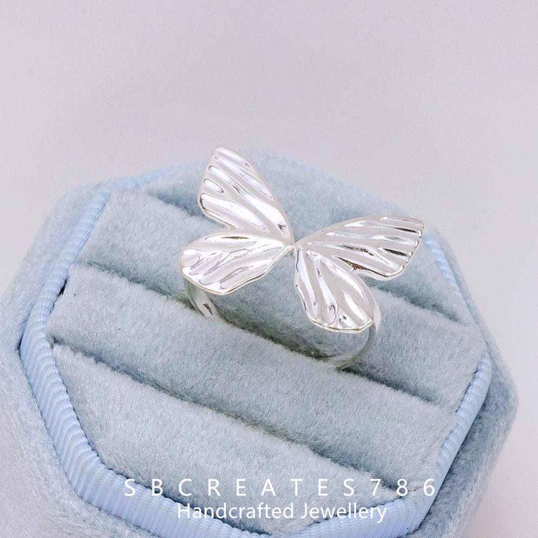 925 Sterling Silver Butterfly Ring - Lightweight & Agile, Woods ...