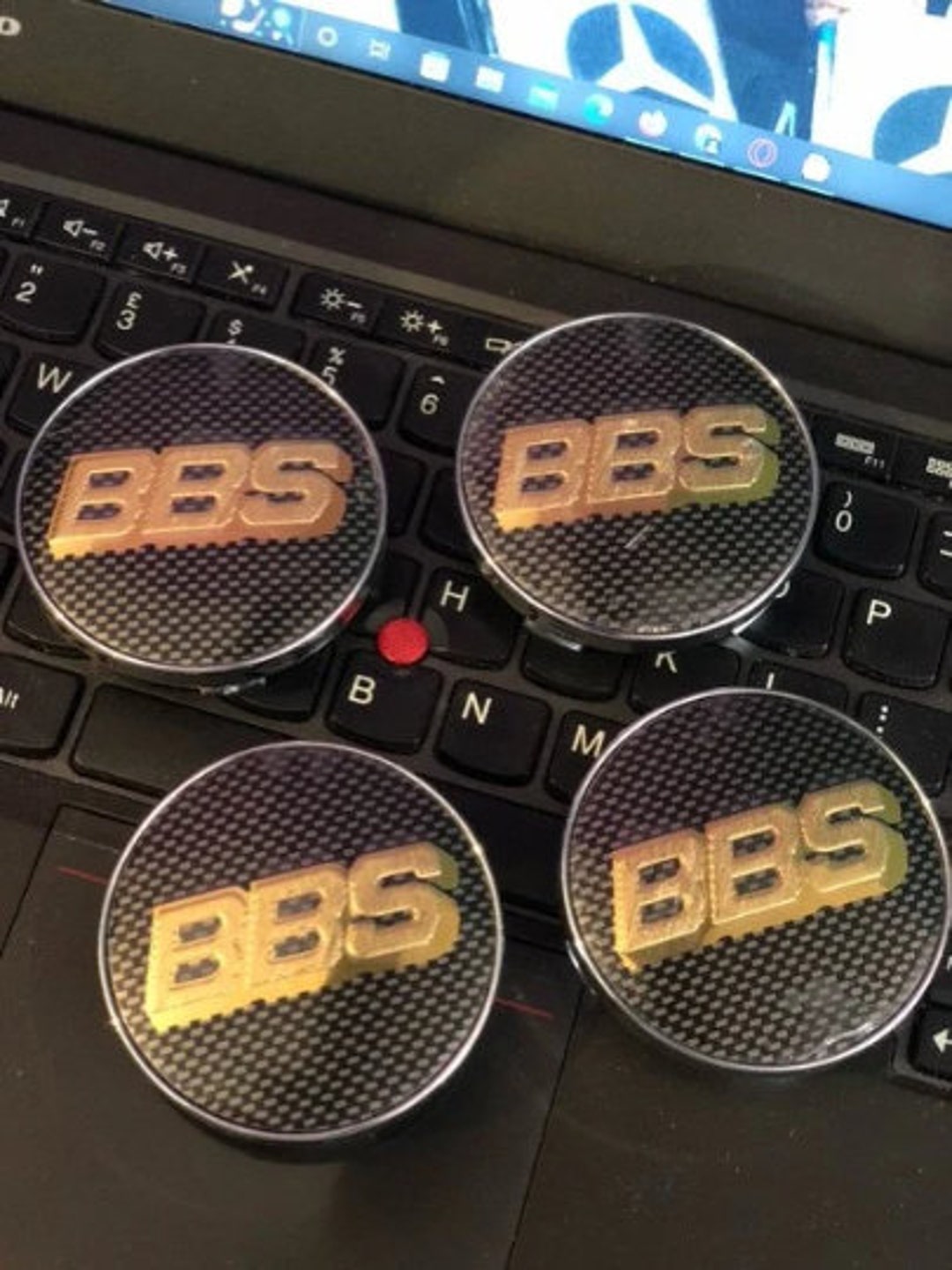 4pcs 60mm BBS Hub Cap Wheel Cover Hub Caps Whee Center Caps Carbon ...