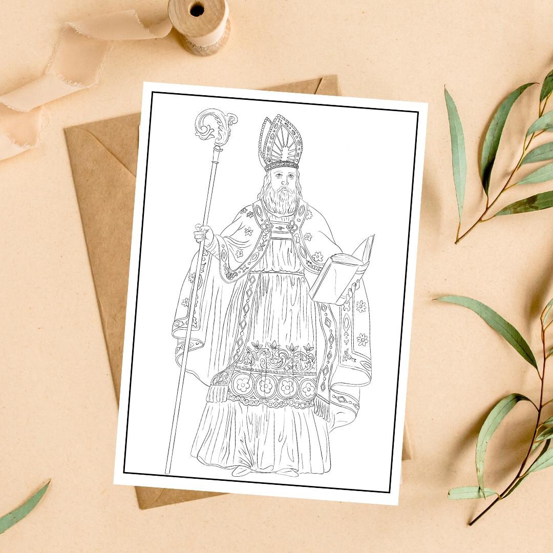 Saint Patrick | Catholic Coloring Page | Printable Christian Coloring ...