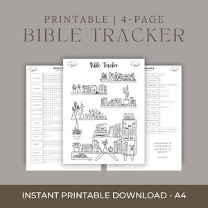 Bible Tracker Printable Checklist With Books of the Bible & Book ...