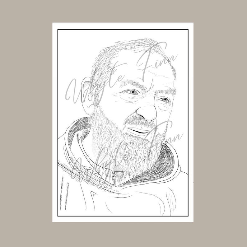 Padre Pio | Catholic Coloring Page | Printable Christian Coloring Book ...