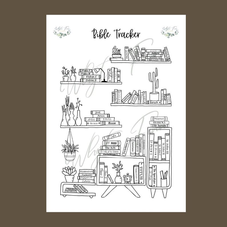 Bible Tracker | Printable Checklist With Books of the Bible & Book ...