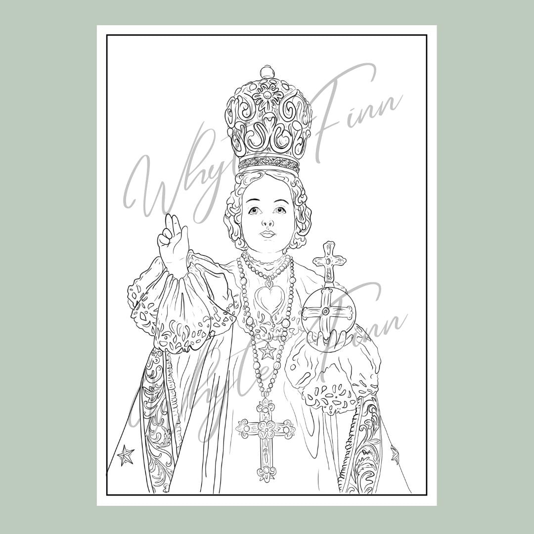 Infant of Prague | Catholic Colouring Page | Printable Christian ...