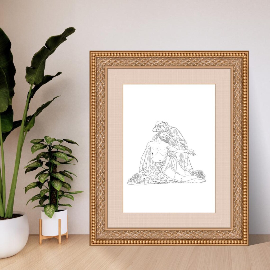 Pieta | Catholic Coloring Page | Printable Christian Coloring Book ...