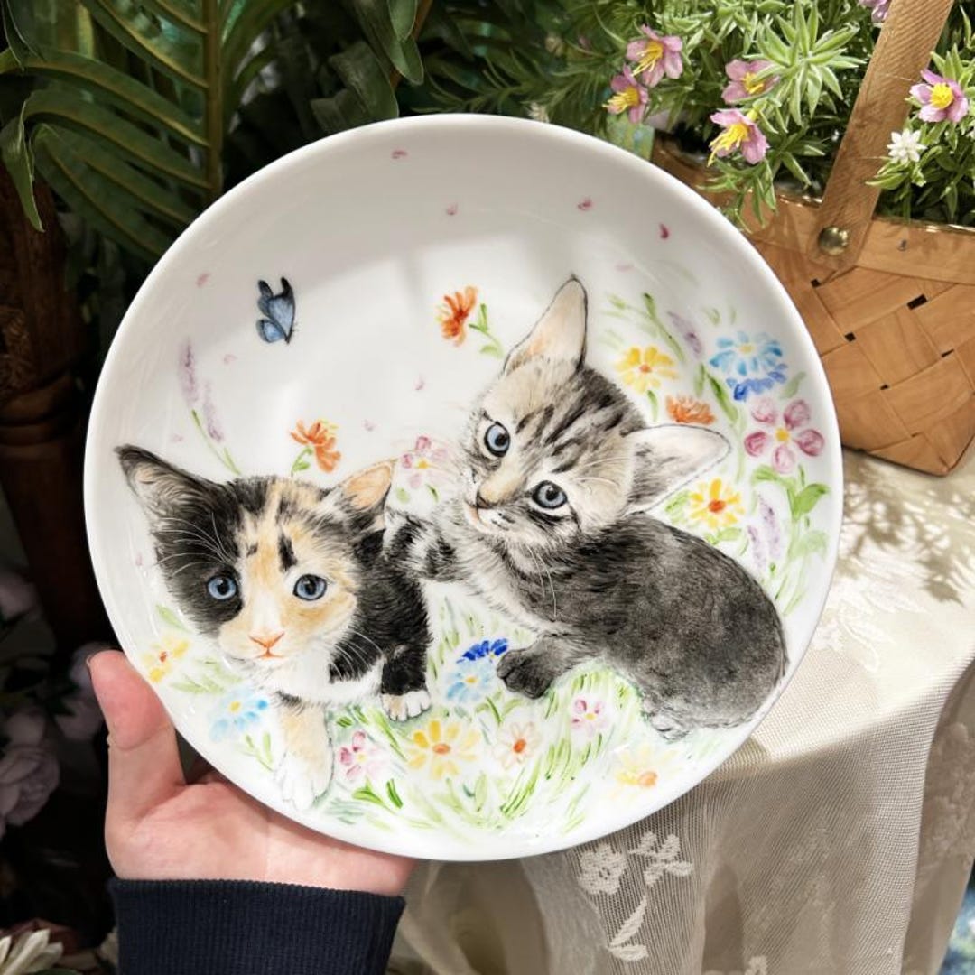 Custom Pet Portrait Plate - Dress-up Pet Art - Any Outfit or Scene ...