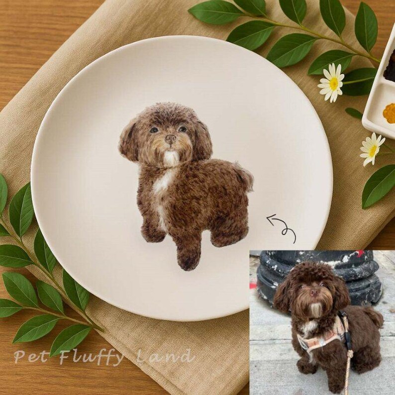 Custom Hand-painted Pet Plate - Personalized Portrait Dish - Unique Pet ...