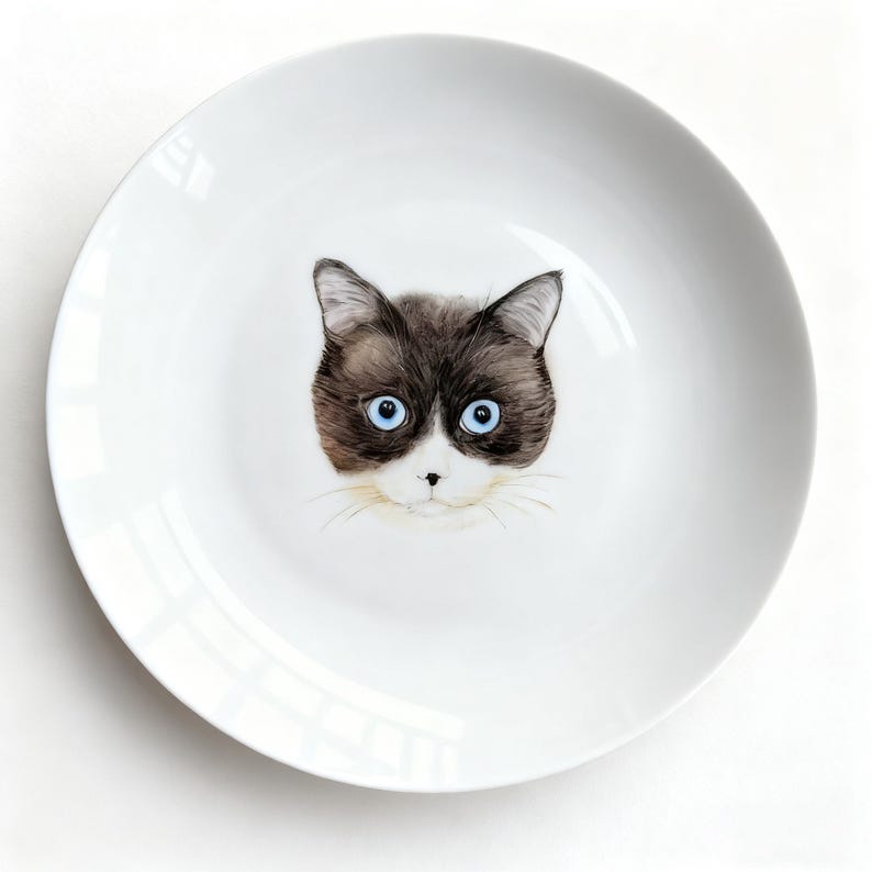 Custom Hand-painted Pet Plate, Custom Christmas Gift Plate ...