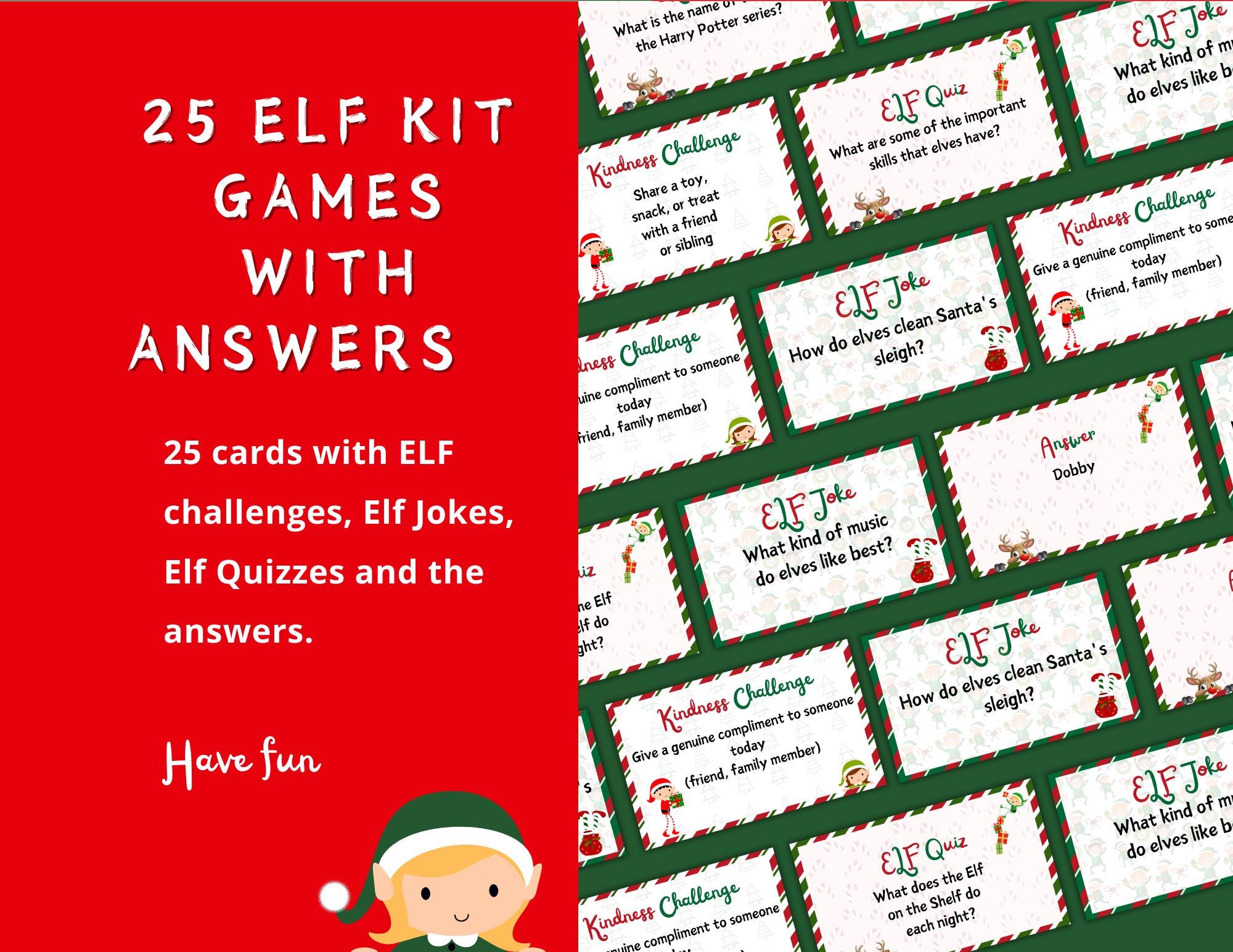 25 Printable Elf Games Perfect for the Holidays, Elf Jokes, Elf ...