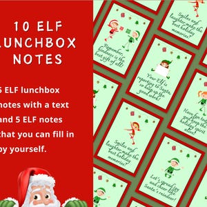 Printable Christmas Elf Lunchbox Notes for Kids | Fun Notes From Elf ...