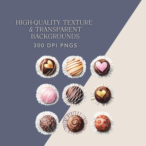 Valentine Treats Clipart, Watercolor Dessert + Valentines Day Sweet ...