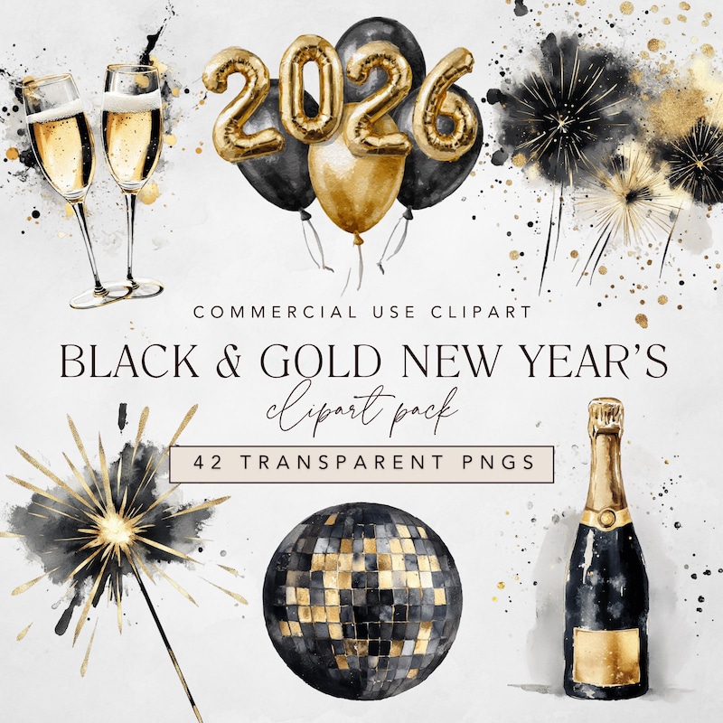 2026 Clip Art New Years - Etsy