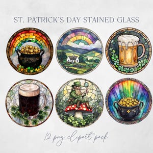 St. Patricks Day Watercolor Clipart, Png Pack With Shamrock and Four ...