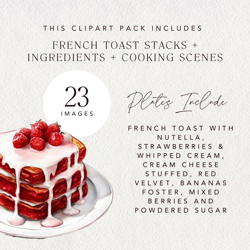 French Toast Clipart, Png Digital Download for Junk Journal Digital ...
