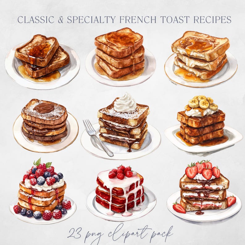 French Toast Clipart, Png Digital Download for Junk Journal Digital ...