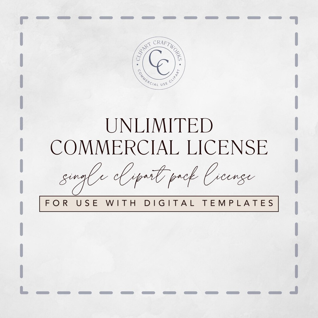 Unlimited Commercial License: Clipart Craftworks Digital Templates - Etsy