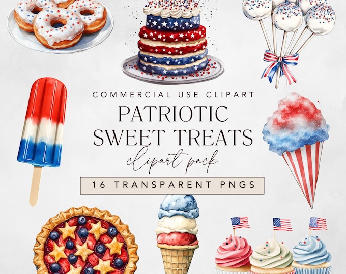 Watercolor Patriotic Ice Cream Png,4th of July Ice Cream ,USA Ice-cream ...