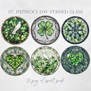 St. Patricks Day Watercolor Clipart, Png Pack With Shamrock and Four ...