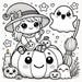 Cute Halloween Coloring Book | Digital Download PDF | Adorable ...