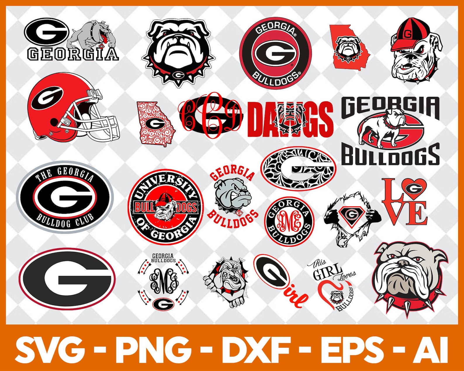 Georgia Bulldogs Digital Art | UGA Football Printable | Game Day Wall ...