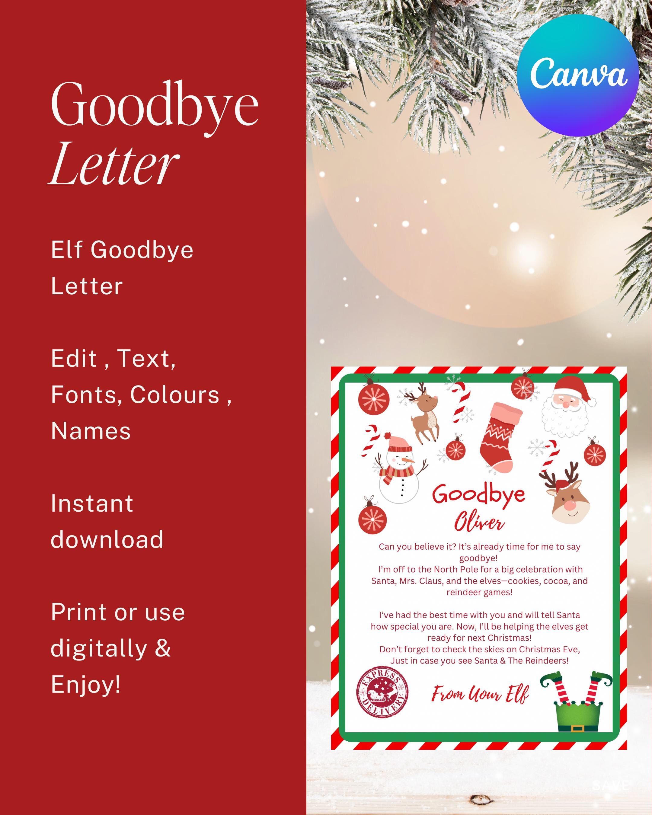 Editable Christmas Elf Welcome Letter Template, Elf Letter Bundle, Elf ...
