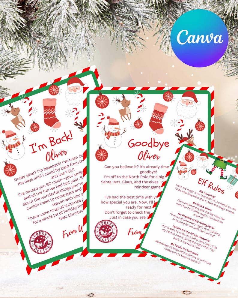 Editable Christmas Elf Welcome Letter Template, Elf Letter Bundle, Elf ...