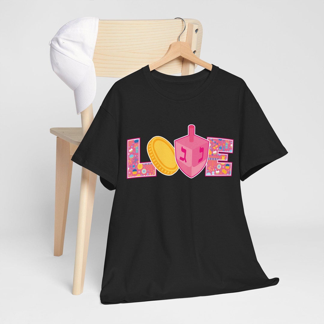 Hanukkah Love Dreidel Gelt T-shirt, Jewish Festival Apparel - Etsy