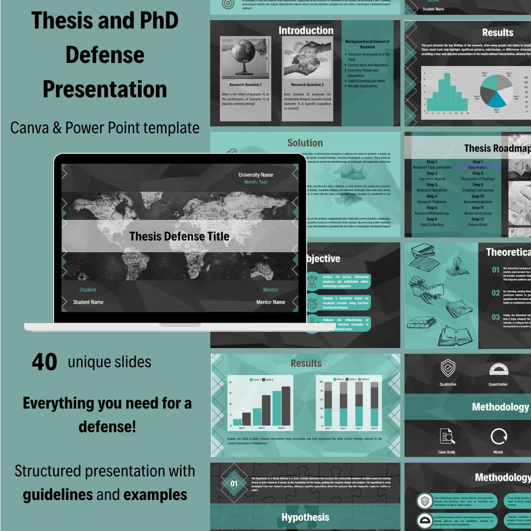 Professional Presentation Template for Thesis and Phd Defense, Canva ...