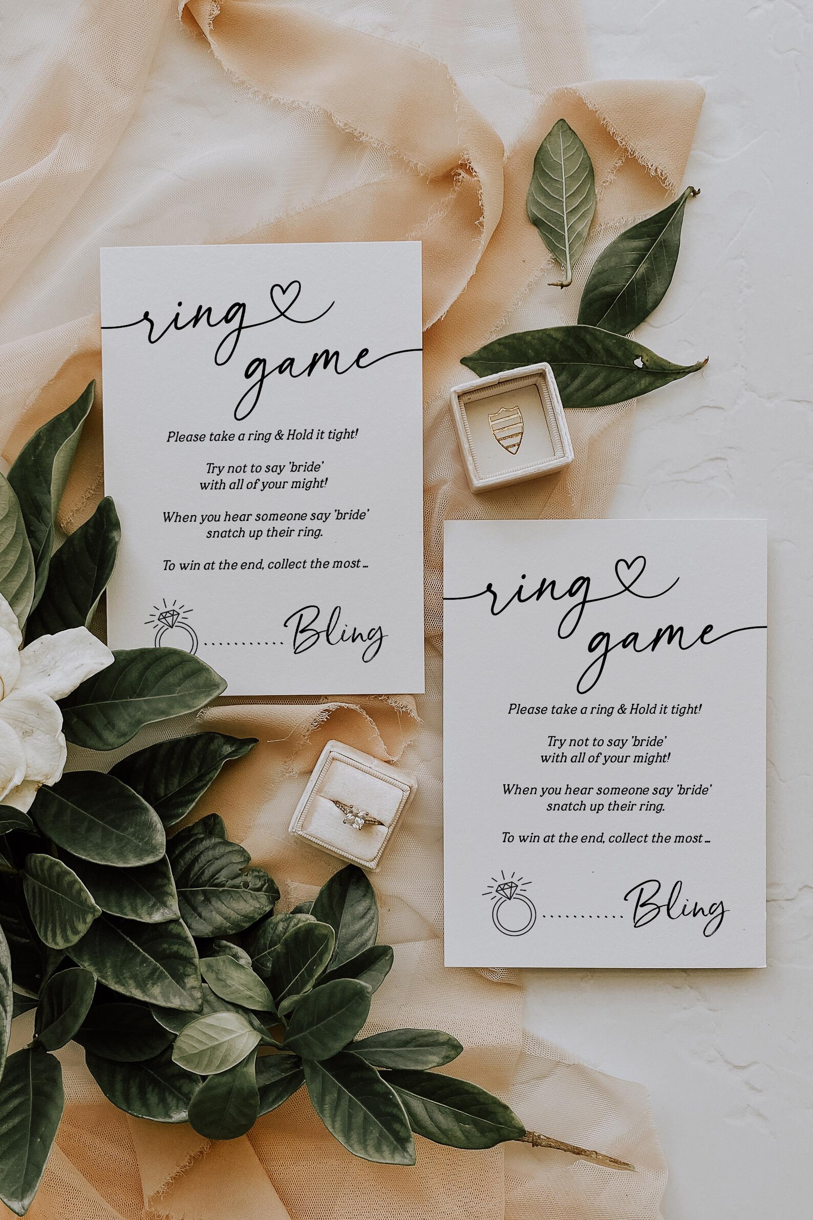 Minimalist the Ring Game, Bridal Shower Game Sign, Bridal Shower Sign ...