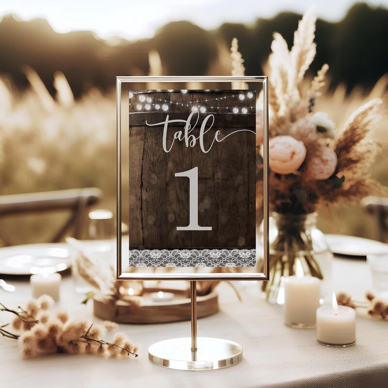 Rustic Table Numbers - Etsy