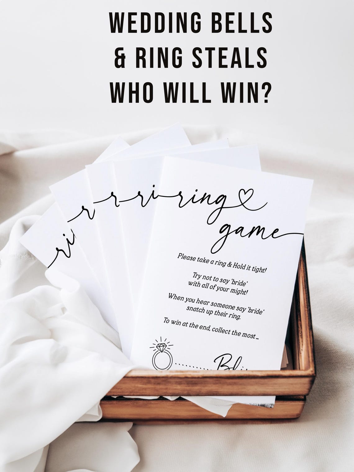 Minimalist the Ring Game, Bridal Shower Game Sign, Bridal Shower Sign ...