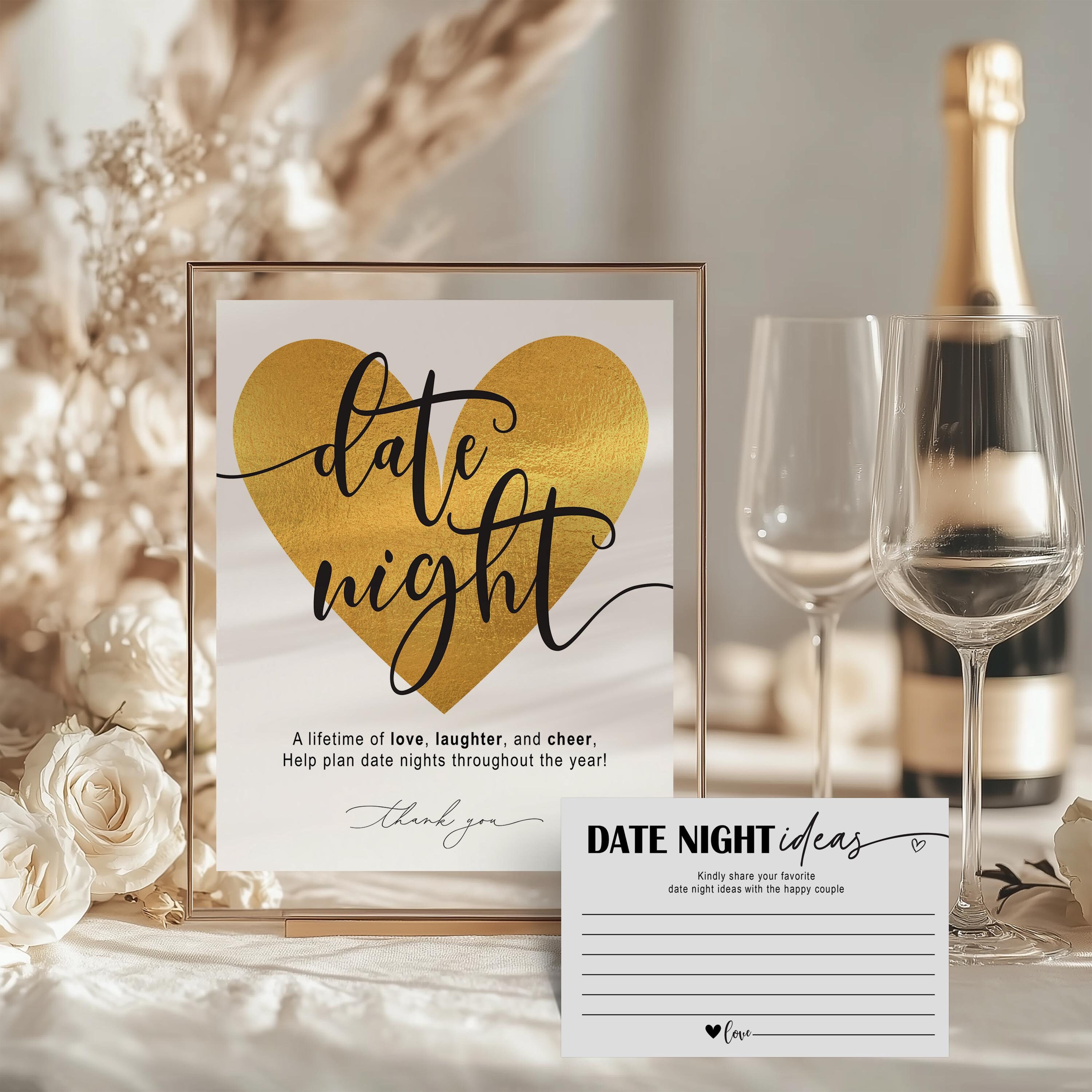 Date Night Bridal Shower Game, Fun Games and Activities, Date Night ...
