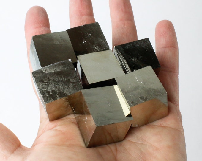 One Pyrite Cube - High Grade Cube of Navajun Pyrite - Etsy