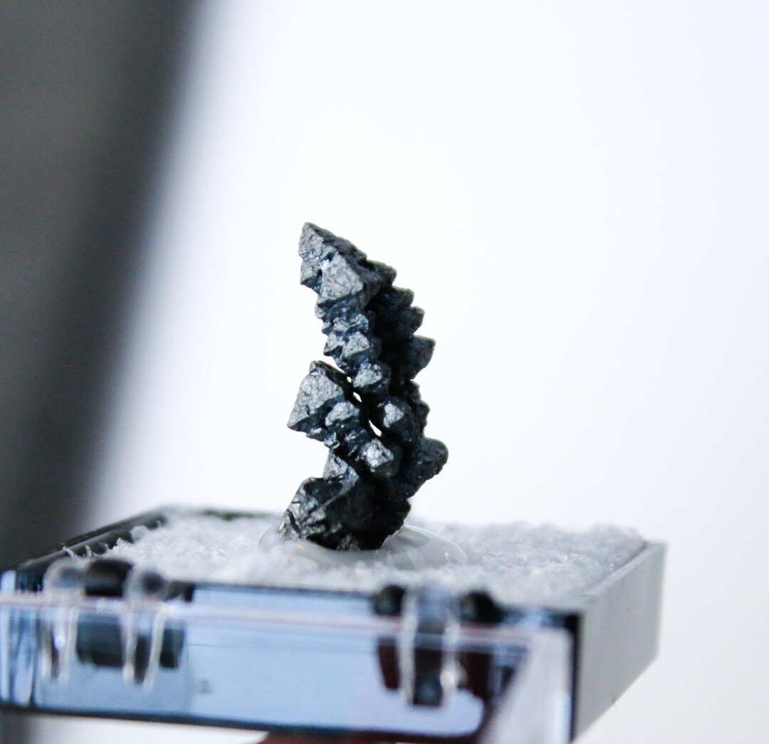 Acanthite Crystal - Thumbnail Perky Box Specimen - Etsy
